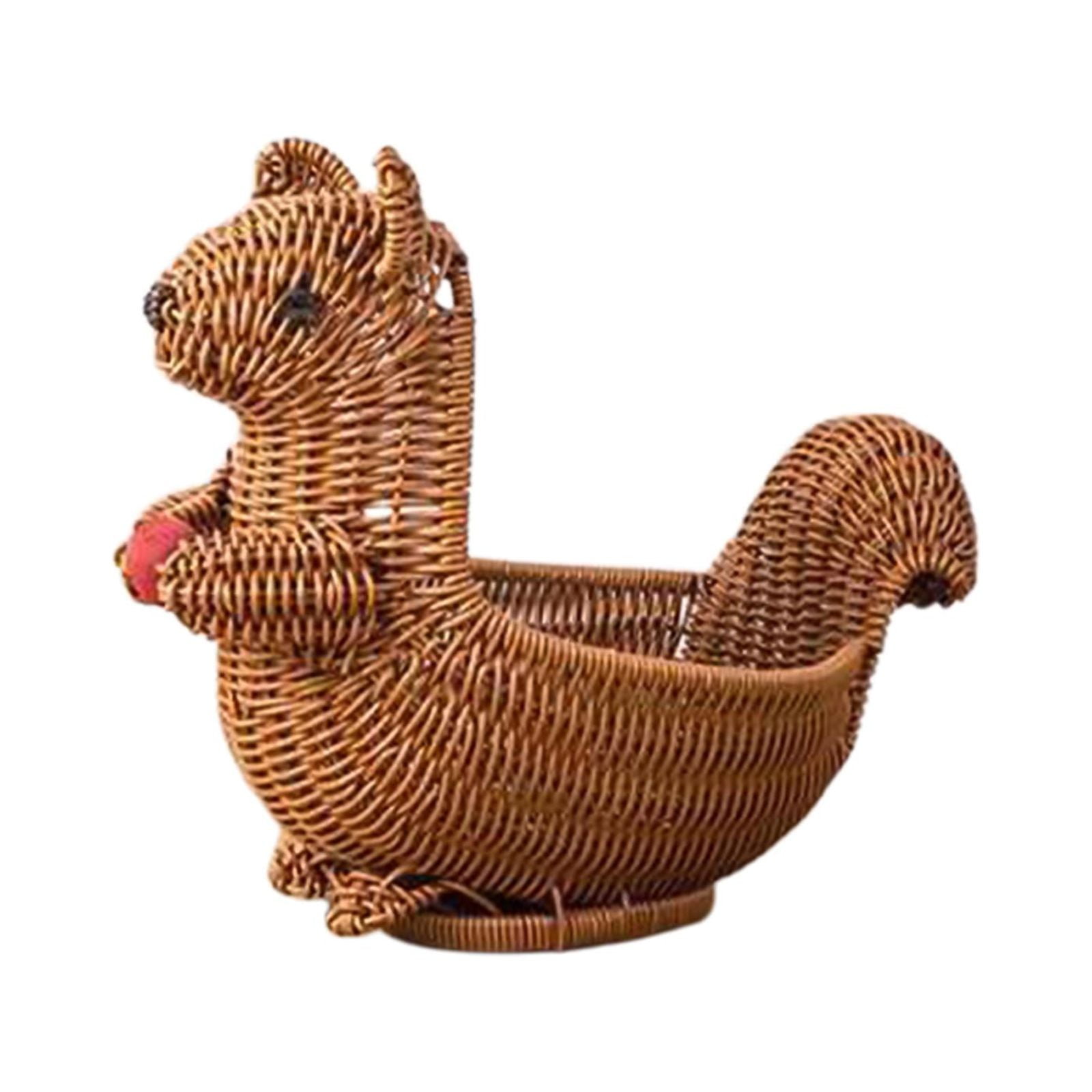 Animals Shape Woven Fruit Vegetable Bread Camping Picnic - Squirrel ...