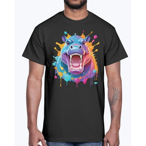 Animals Shirt, Tee Shirt with Hippo - Walmart.com
