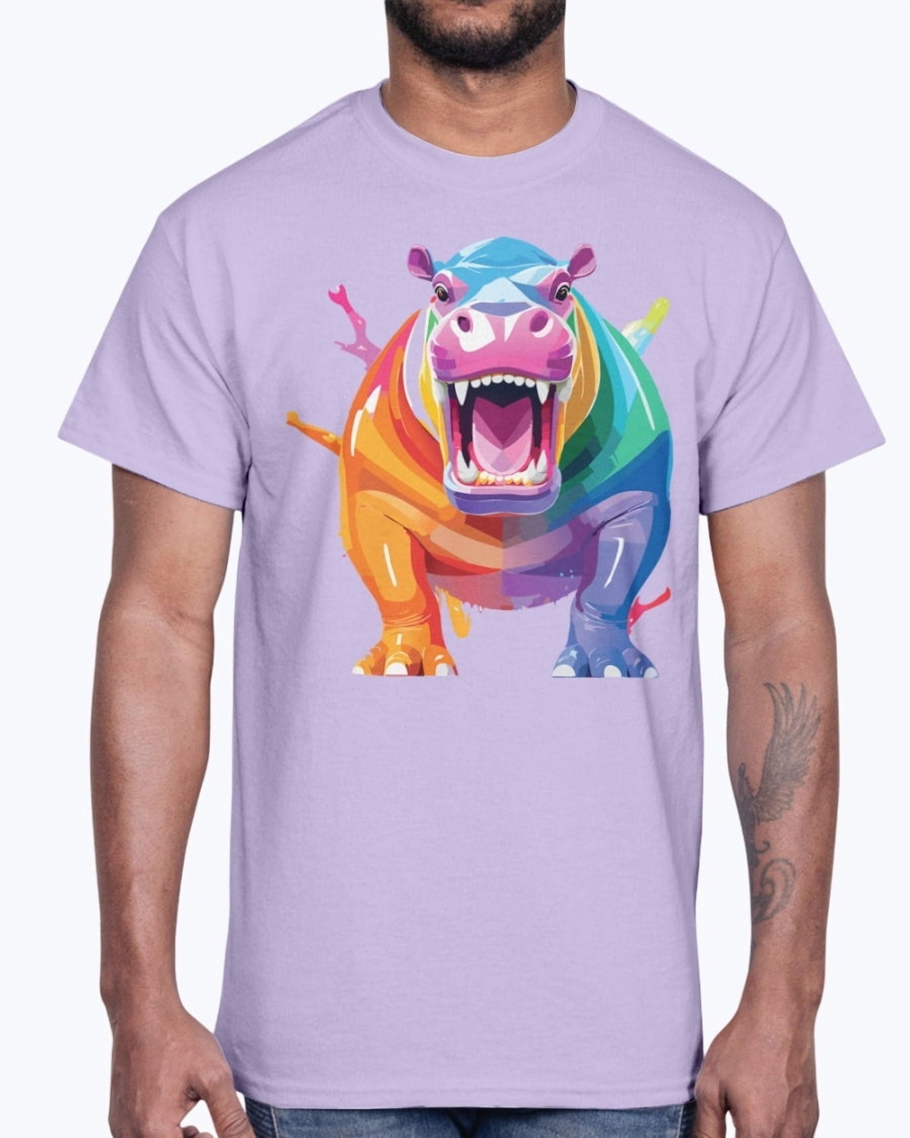 Animals Shirt, Tee Shirt with Hippo - Walmart.com