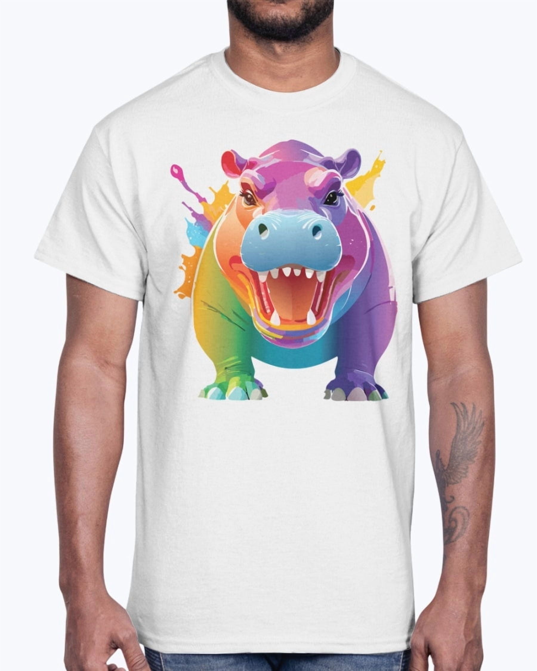 Animals Shirt, Tee Shirt with Hippo - Walmart.com