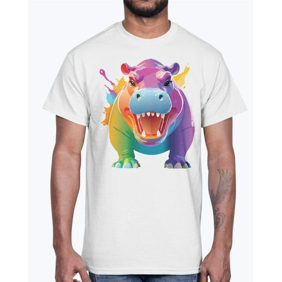 Animals Shirt, Tee Shirt with Hippo - Walmart.com