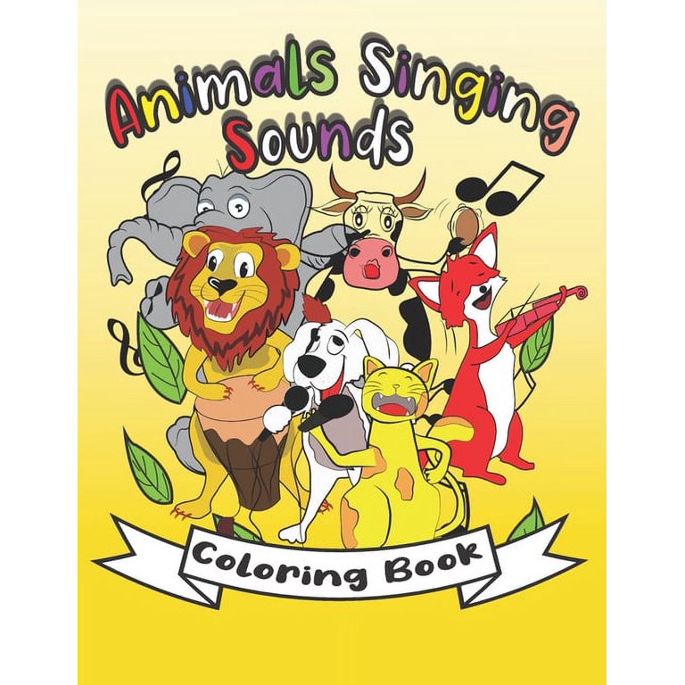 music animal coloring pages