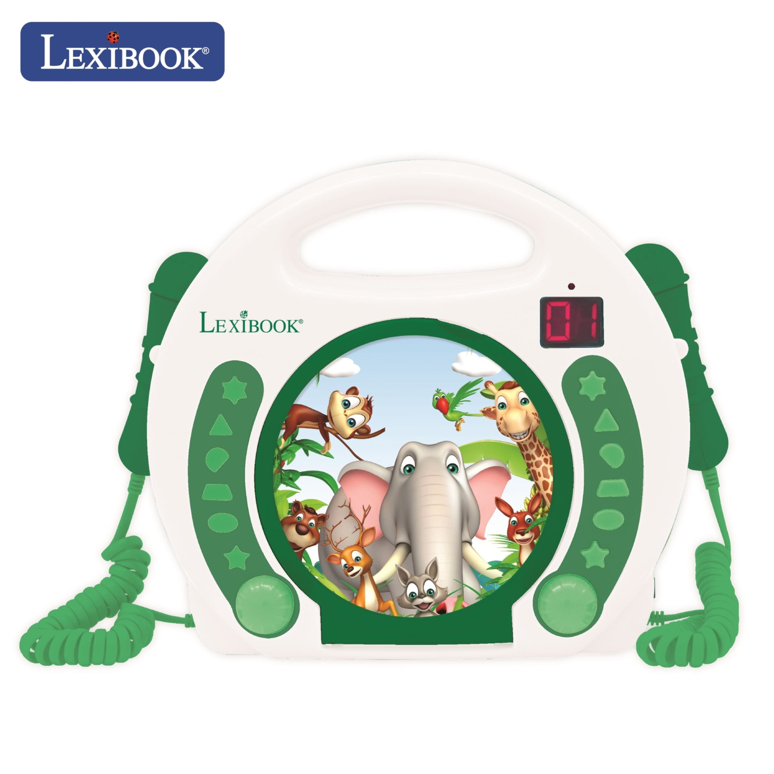Animals Style Portable CD player with 2 Sing Along microphones ...