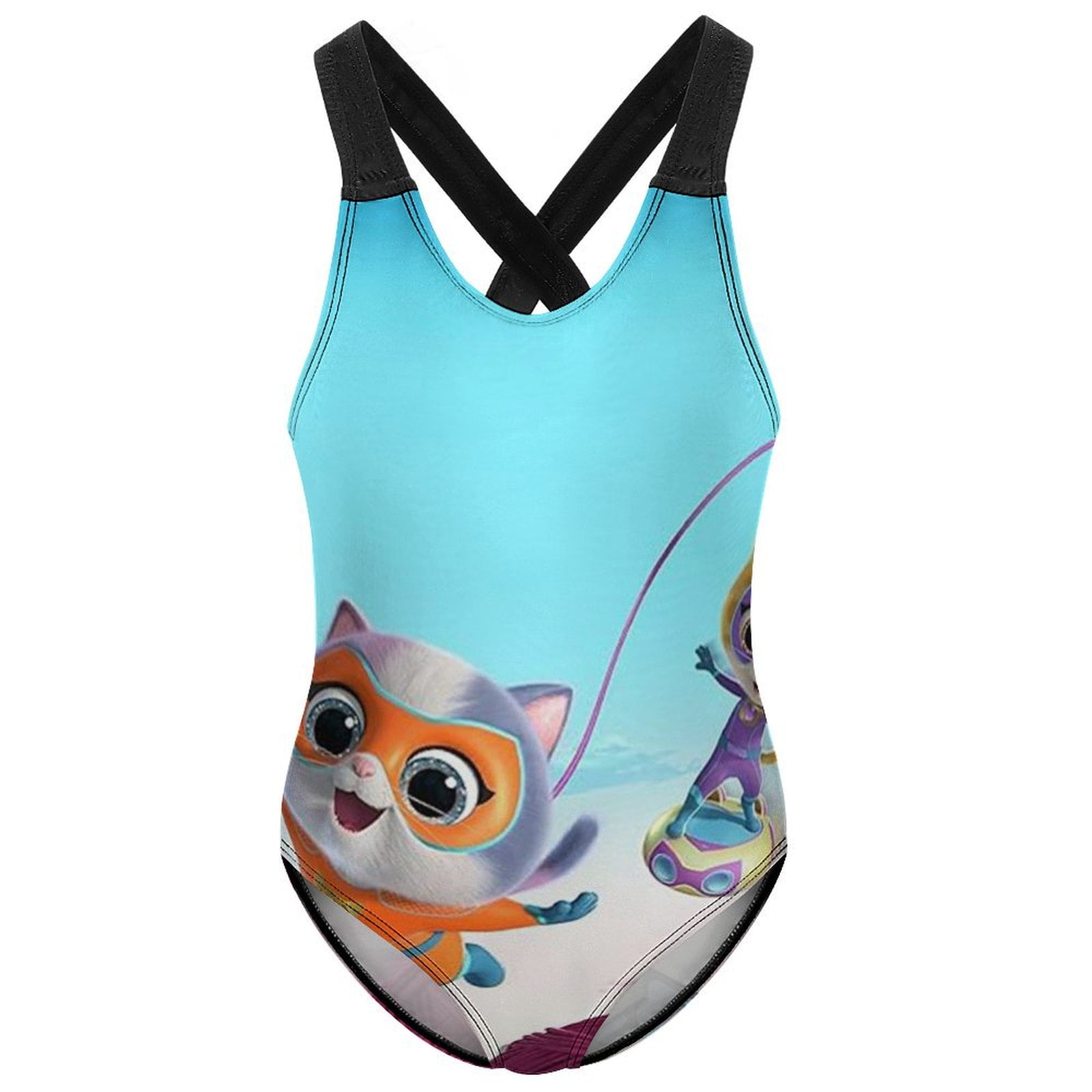 Animals Superkitties Children's One-piece Swimsuit Summer Girl's ...