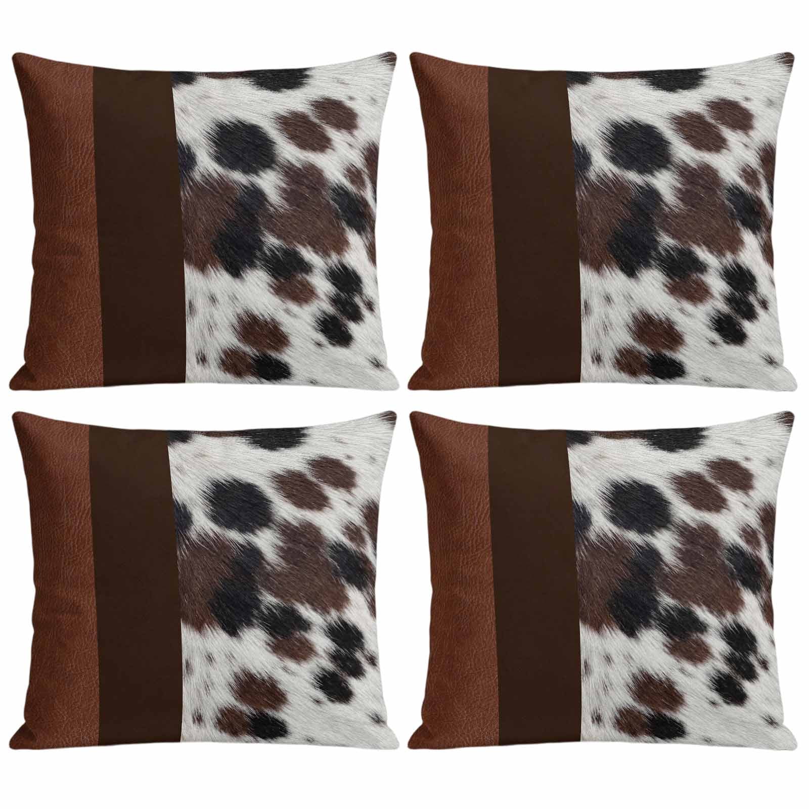 Animals Texture Throw Pillow Covers 16 x 16 Inch Pillow Covers Set of 4 ...