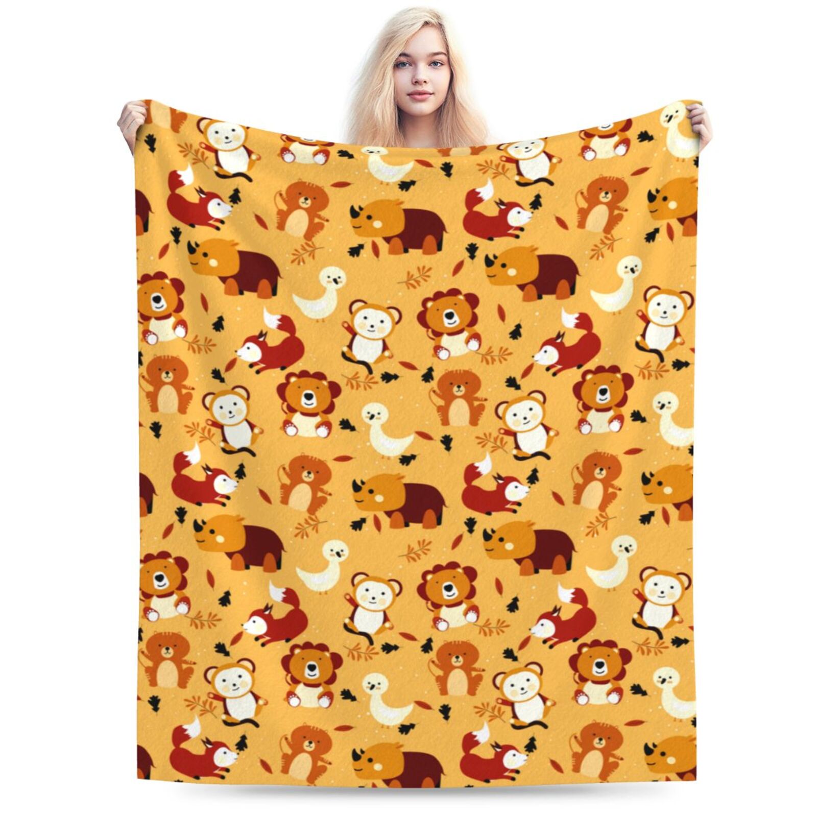 Animals Throw Blanket, Gifts For Men Women, Soft Warm Cozy Lightweight ...
