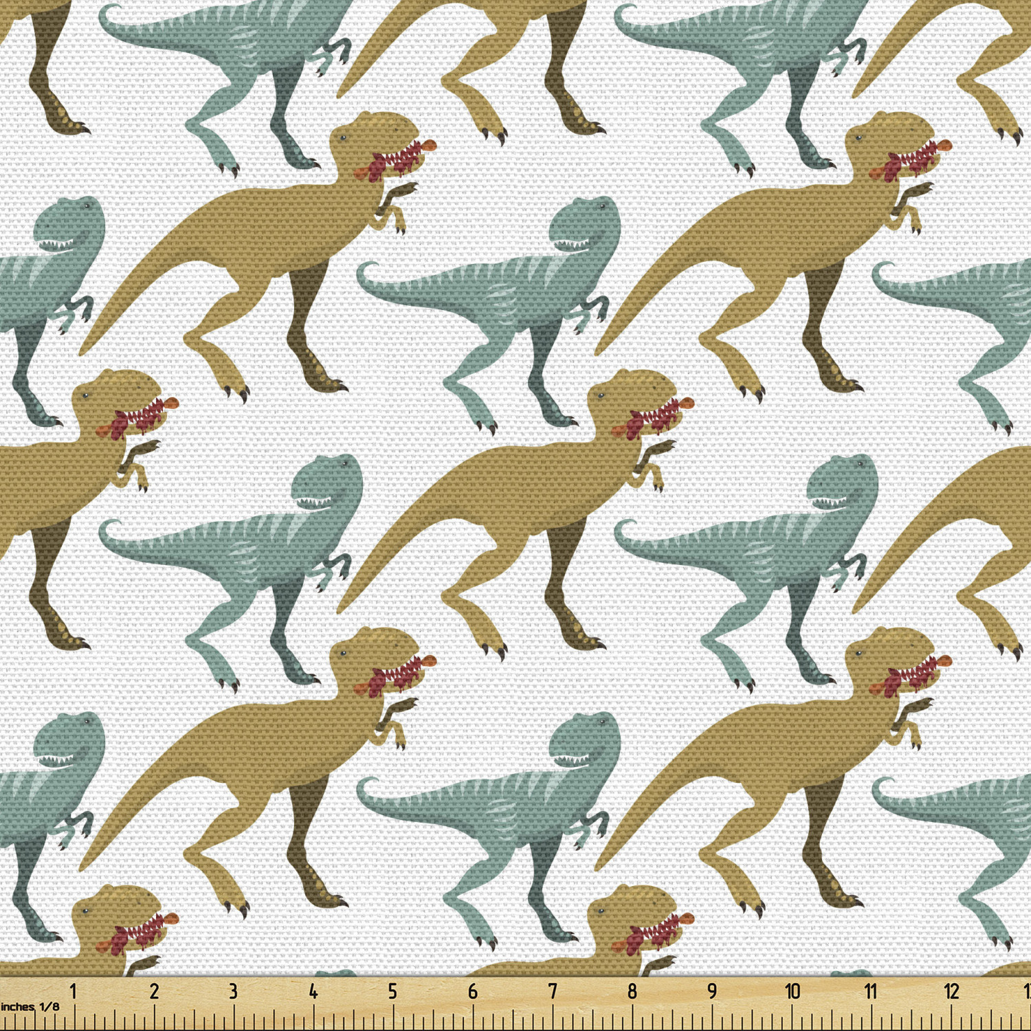 Animals Upholstery Fabric by the Yard, Jurassic Theme Dinosaurs ...