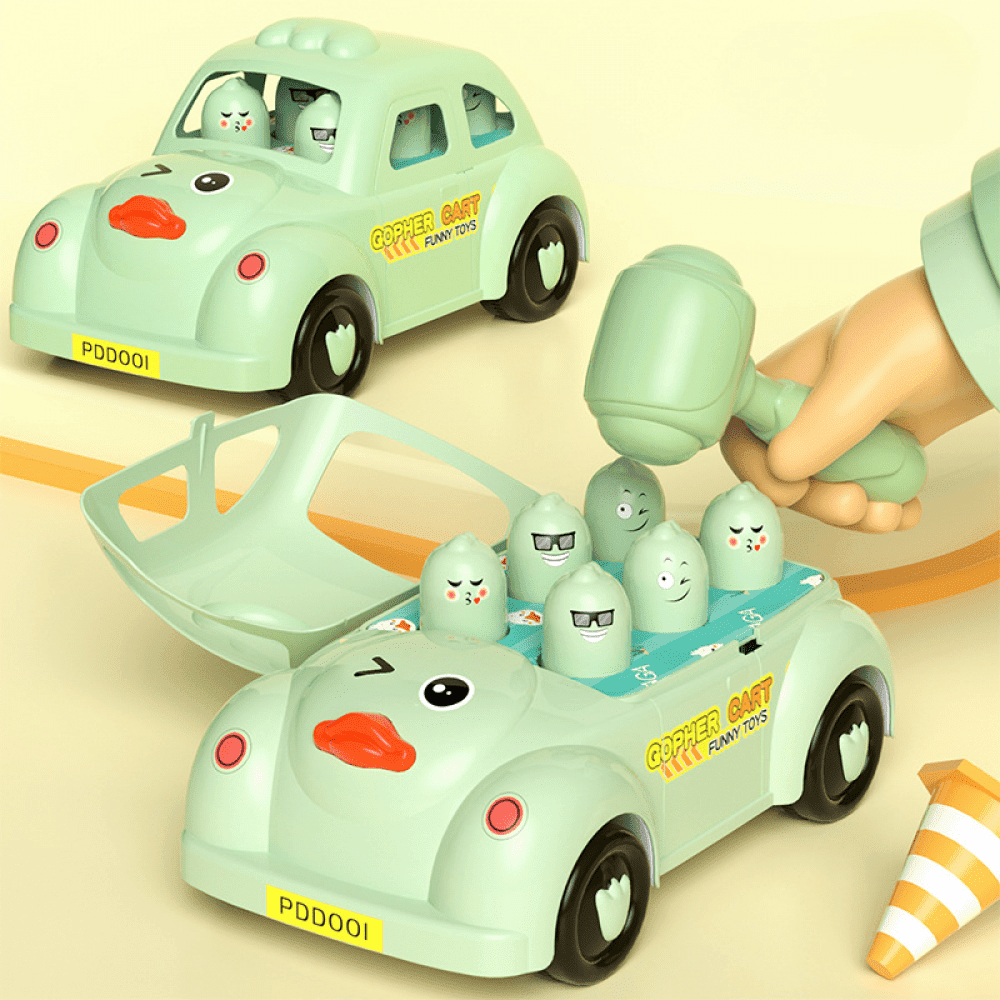 Animals Whack-a-mole Game Car Knocking Interactive Baby Musical Bus ...