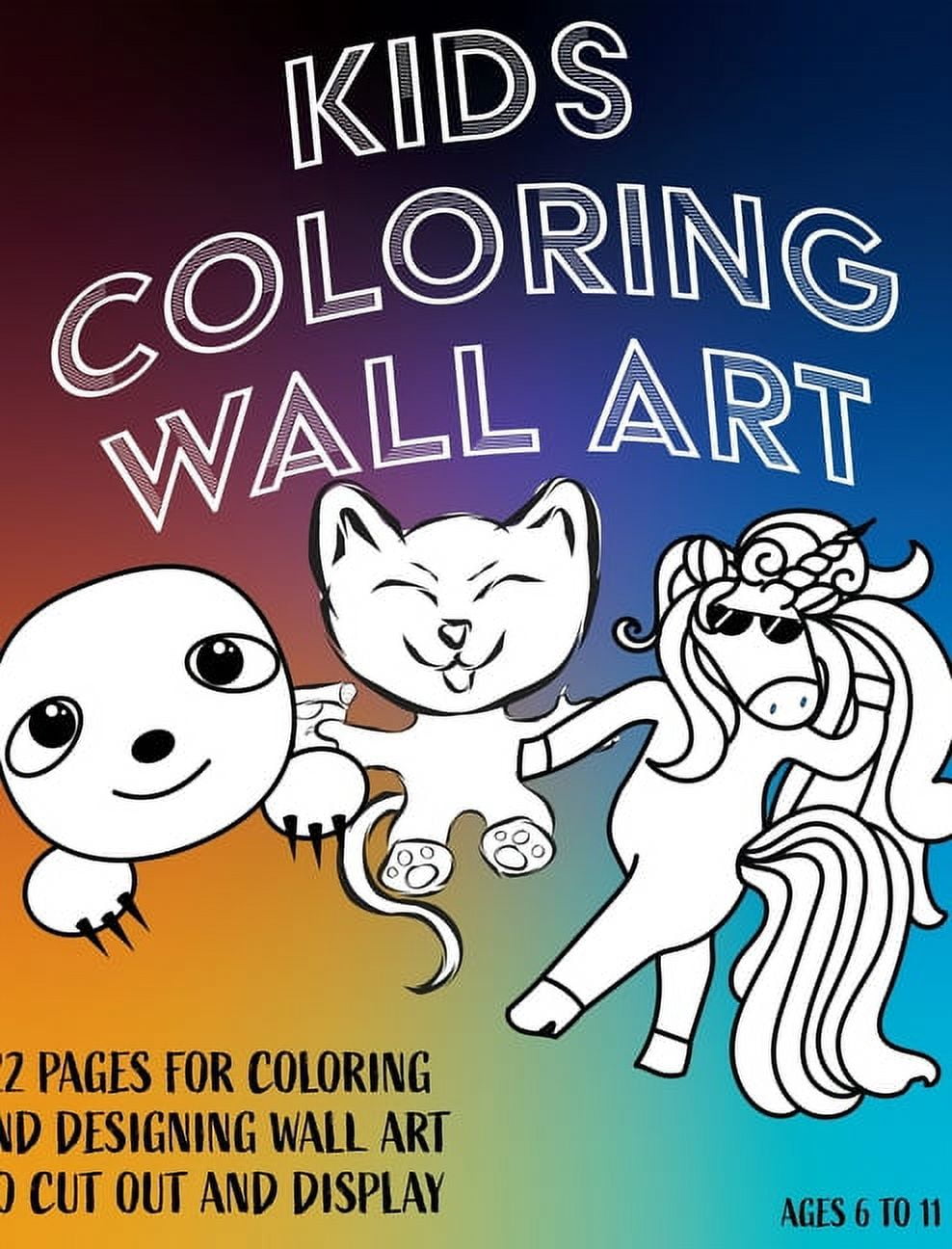 Animals and Inspiration - Kids Coloring Book 8X10 Kids 6 to 11: 22 Art ...