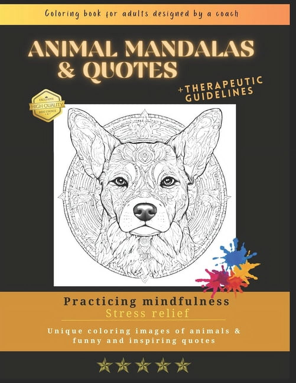 Animals and Quotes Coloring Mandalas: Mindfulness Adult Coloring Book ...