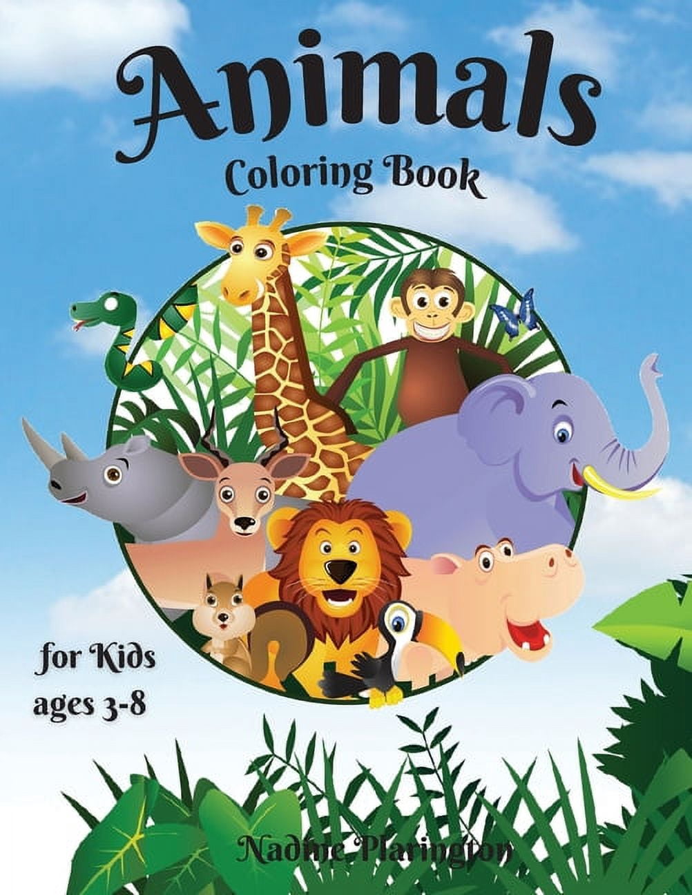 Animals coloring book for kids ages 3-8 : Amazing & Cute animals for ...