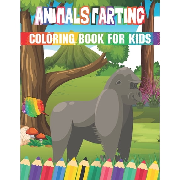 Animals farting Coloring Book For Kids : Big Animals farting Coloring ...