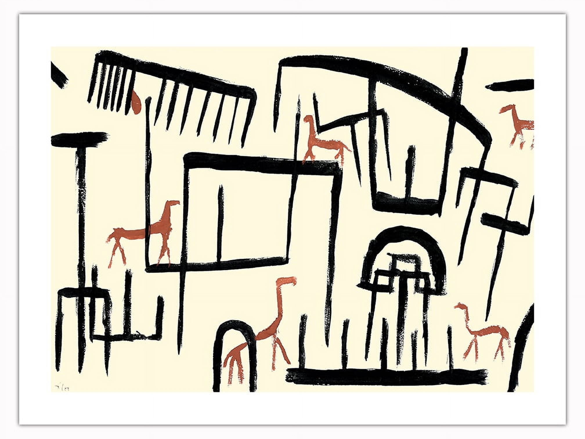 Animals in an Enclosure - From an Original Color Abstract Art Painting ...