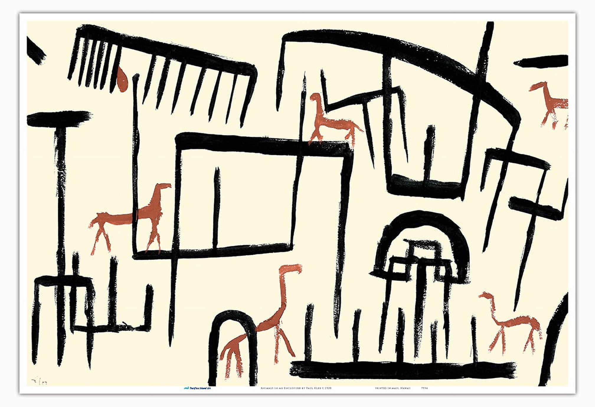 Animals in an Enclosure - From an Original Color Abstract Art Painting ...