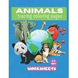 Animals tracing and coloring pages.: Children's Activity Book: 8.5 x 11 ...