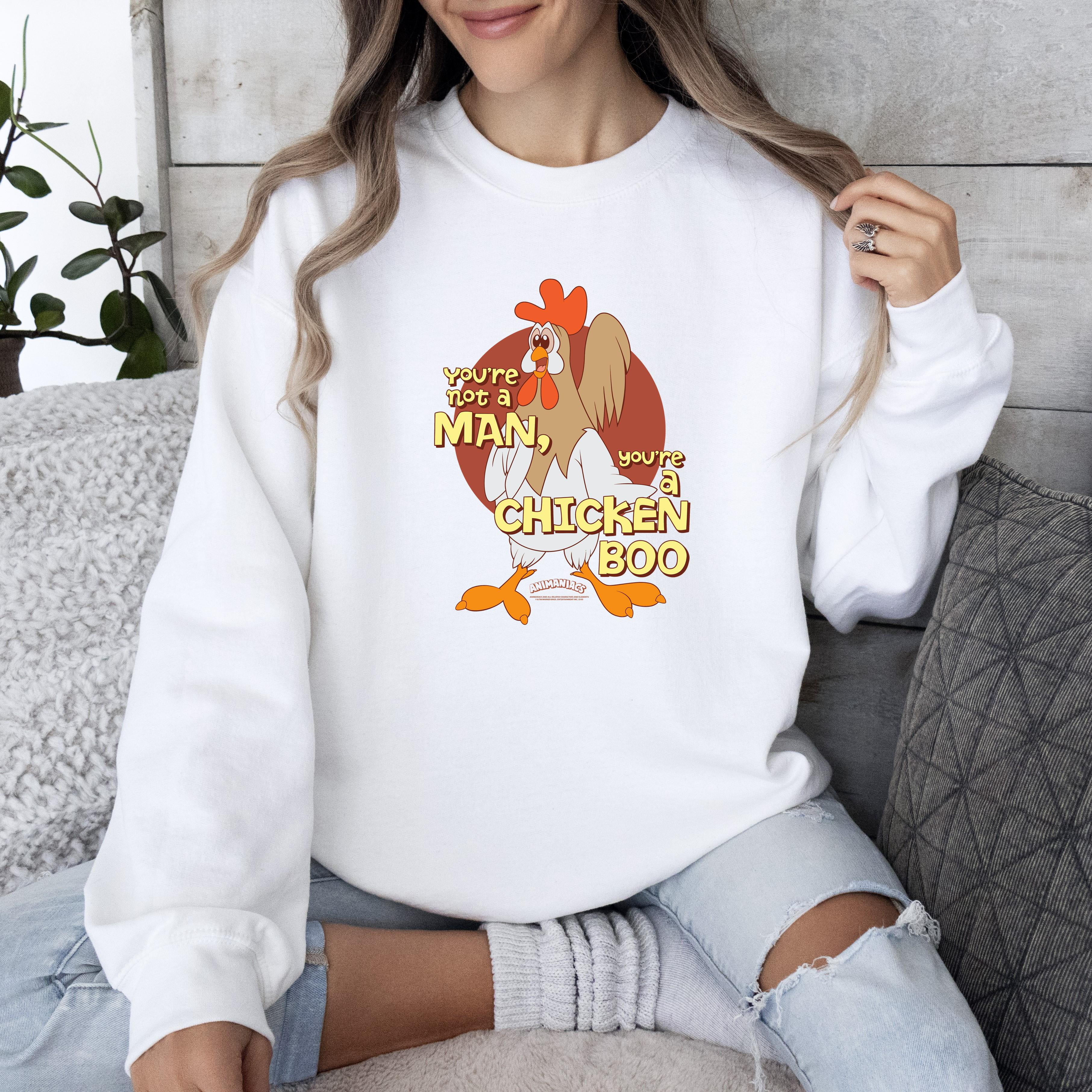 Animaniacs Chicken Boo Sweatshirt in Sand Color for 90s Cartoon Comedy ...