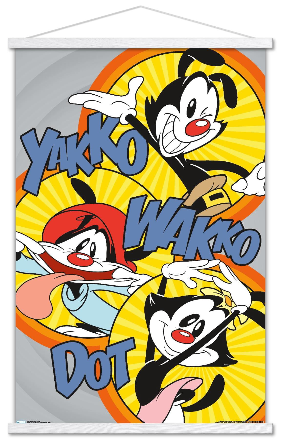 Animaniacs - Circles Wall Poster with Wooden Magnetic Frame, 22.375" x ...