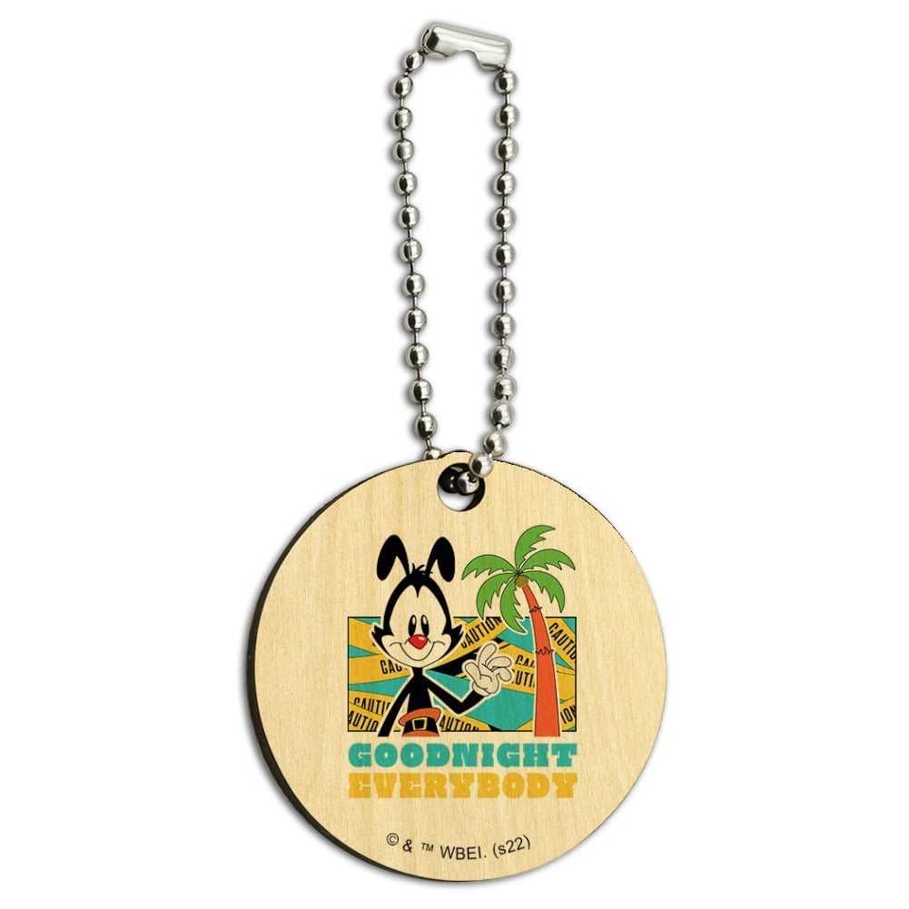 Animaniacs Goodnight Everybody Wood Wooden Round Keychain Key Chain ...