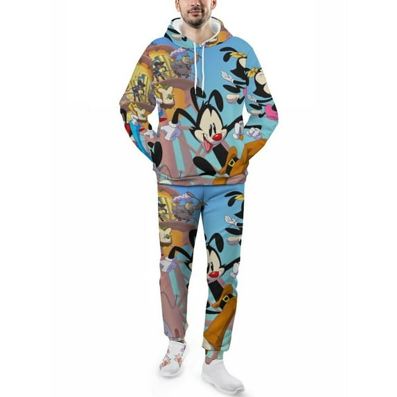 Animaniacs Mens 2 Piece Tracksuit Athletic Sweatsuits Sets Hooded ...