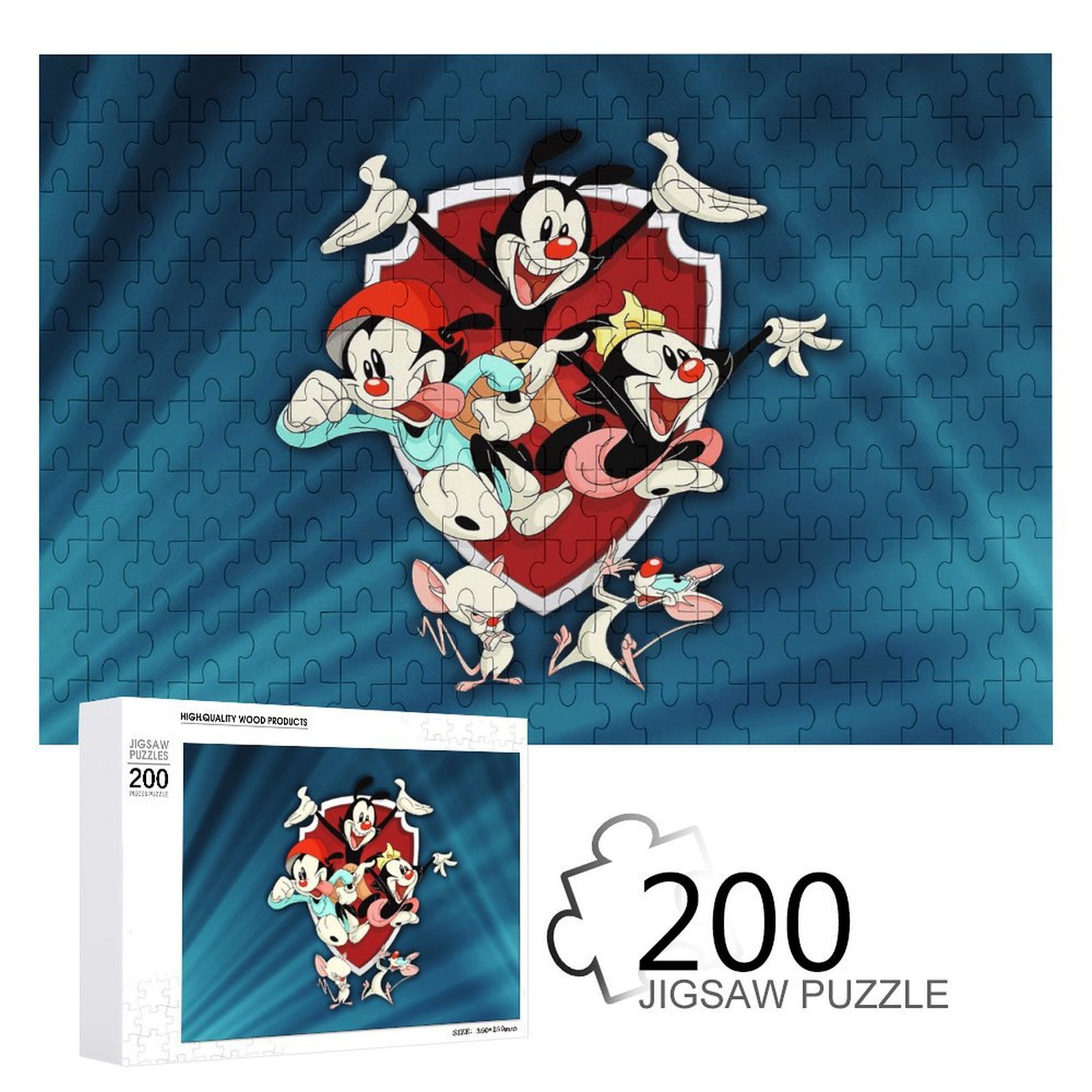 Animaniacs Puzzle For Adults & Kids - 200 Piece Jigsaw Puzzle - Walmart.com