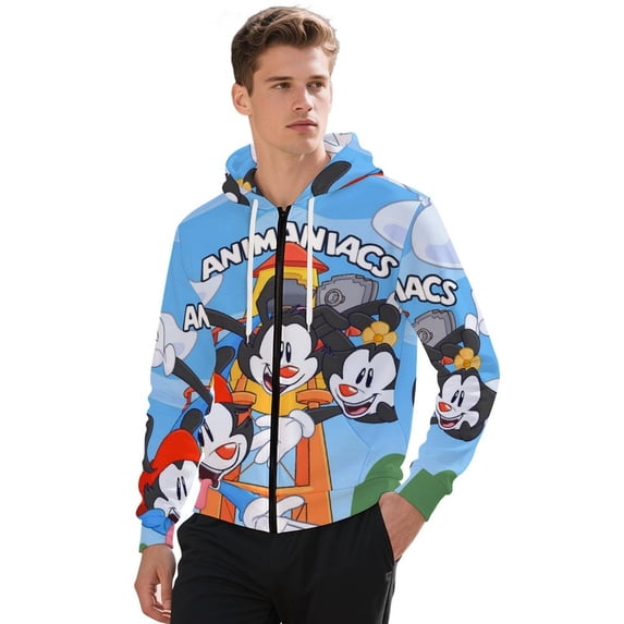 Animaniacs Zip Up Hoodie Pullover Hooded Long Sleeve Sweatshirts Tops ...