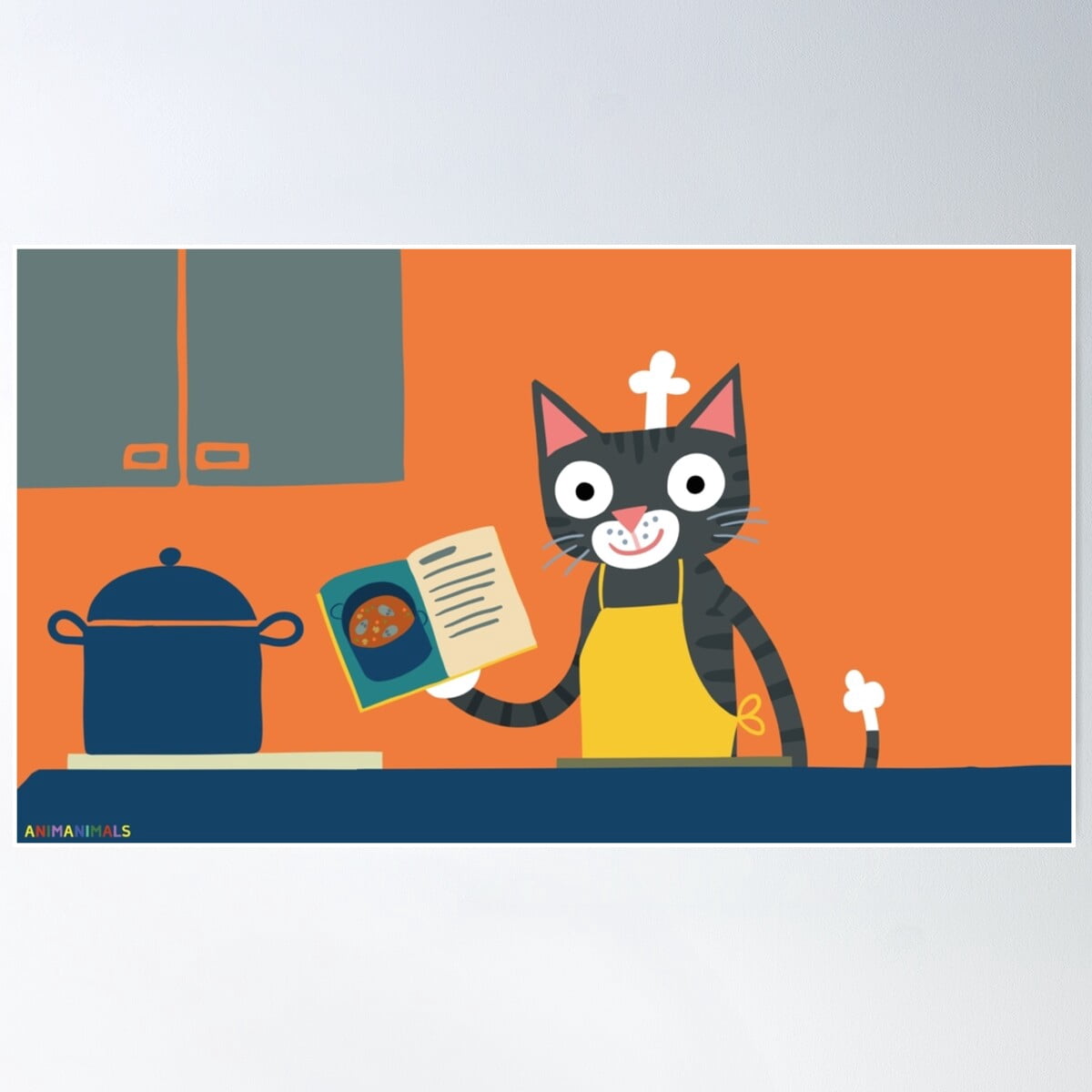 Animanimals Cat Poster Wall Art Modern Wall Decor For Living Room ...
