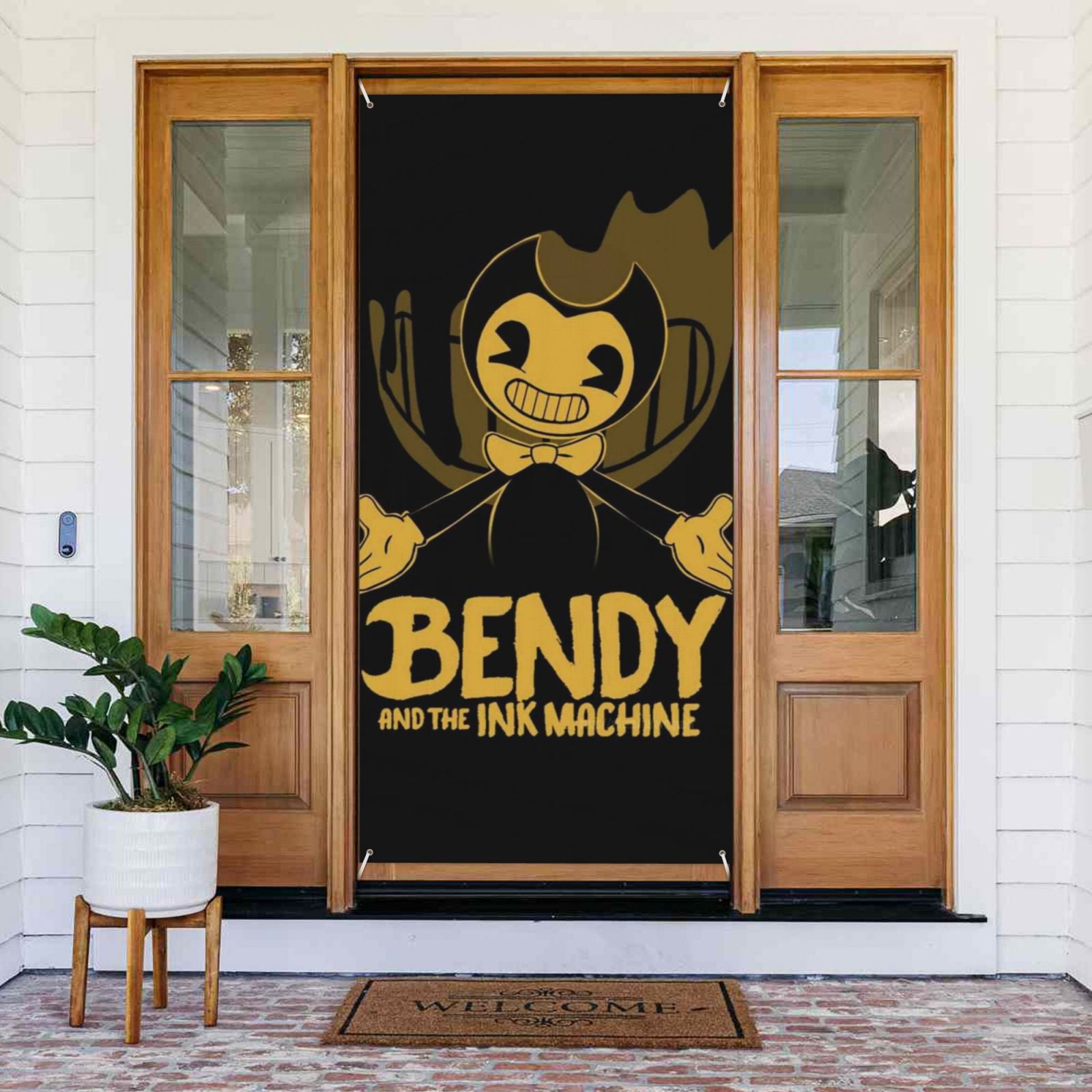 Animated Bendy Door Cover Decorated Banner Tapestry Home Decor Holiday ...