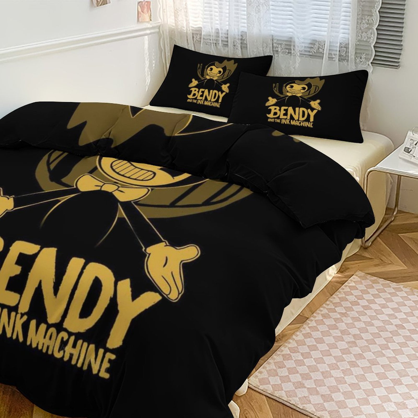 Animated Bendy Thickened 3 Pieces Bedding Sets Double Sided Printing ...