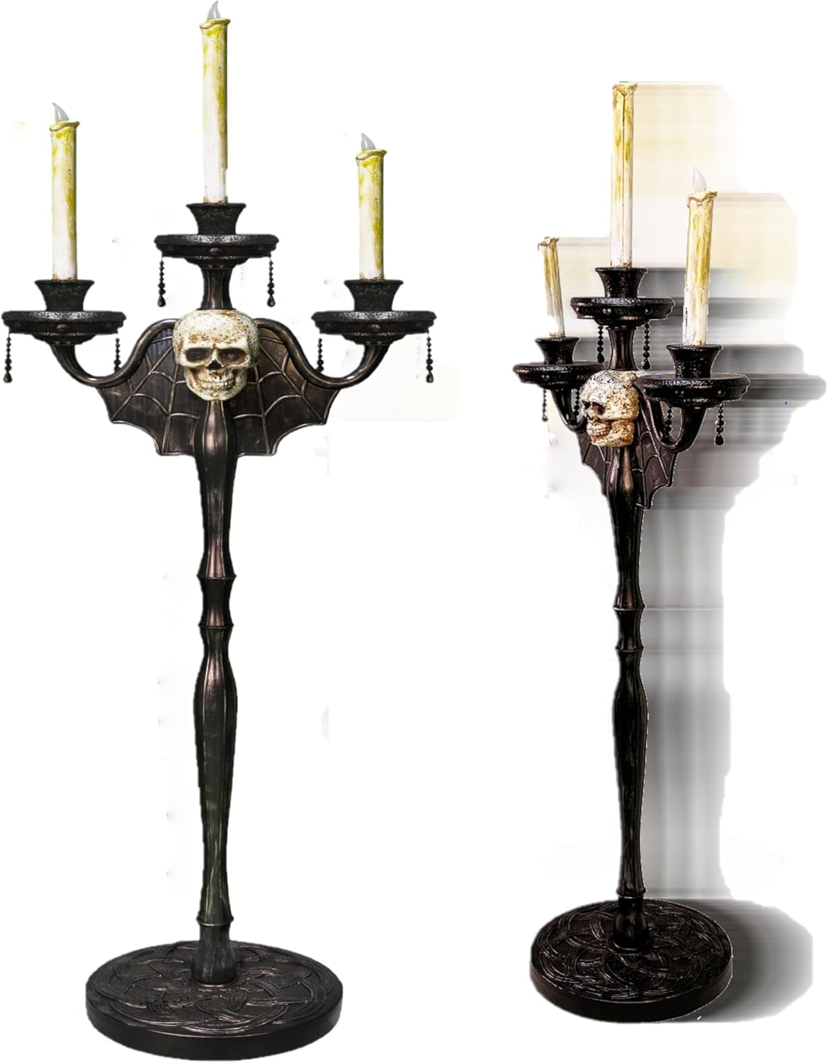 Animated Candelabra Decoration - Creepy Gothic Haunted Mansion Black ...