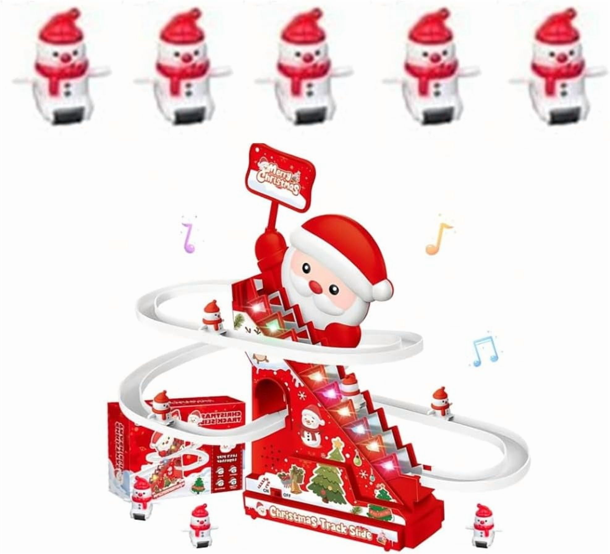 Animated Christmas Tree Ski Slope Musical Decoration with LED Lights ...