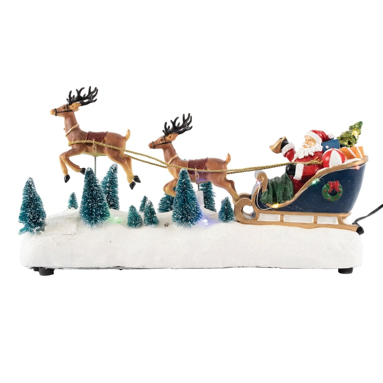 Holiday Lighting Specialists 122ft Animated Sleigh Outdoor Christmas