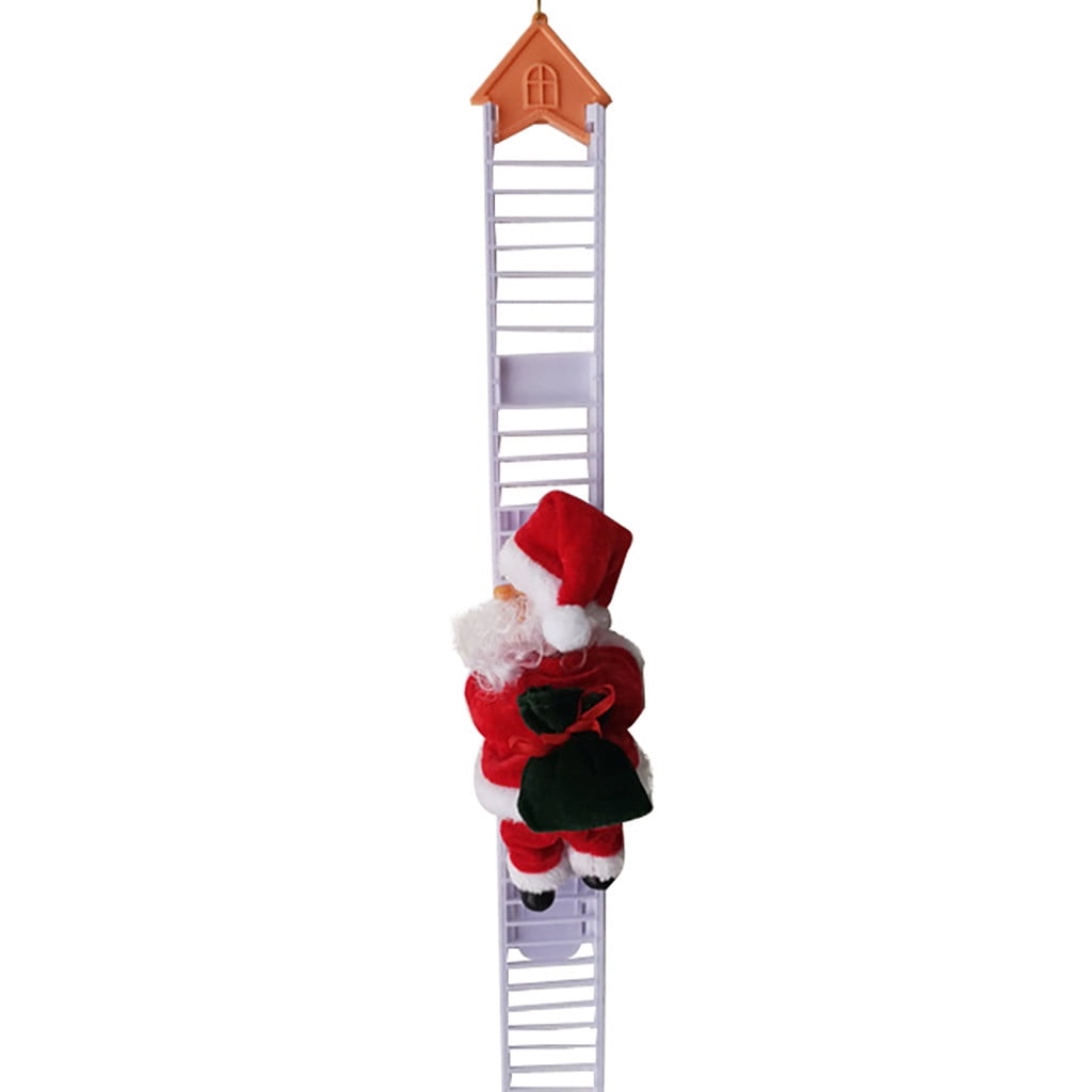 Animated Climbing Santa Claus Christmas Decoration, Battery Operated ...