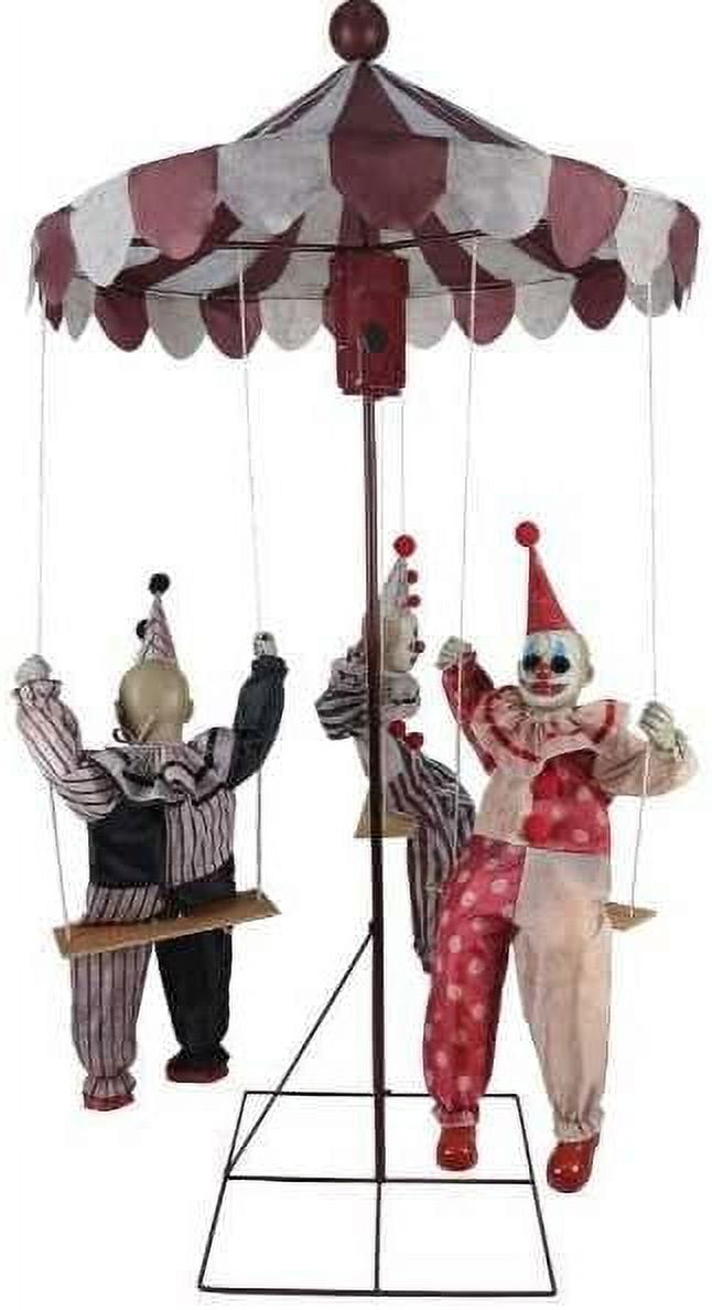Animated Clown Go-Round Prop - Halloween Animatronic Decoration for ...