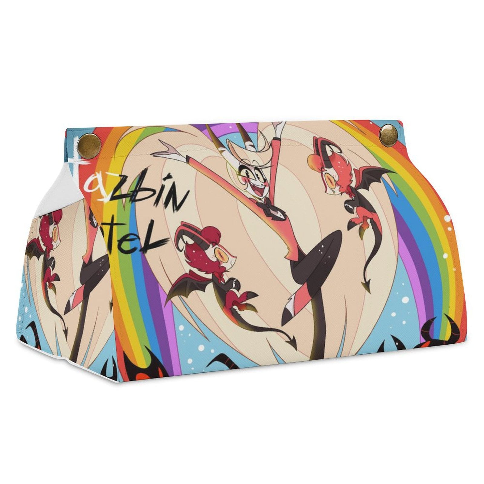 Animated Comedy Hazbin Hotel Tissue Box Cover PU Tissue Paper Case ...