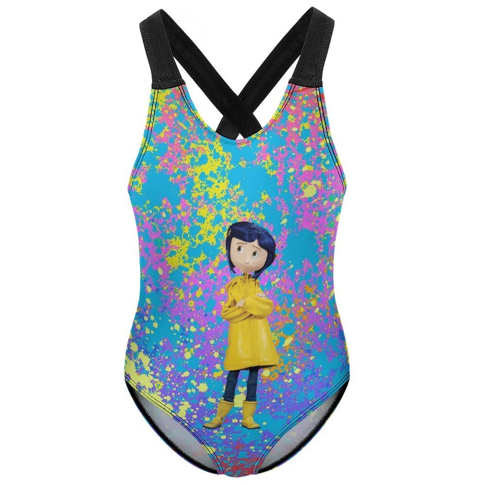 Animated Coraline Girl's One-piece Swimsuit Summer Children's Beach ...