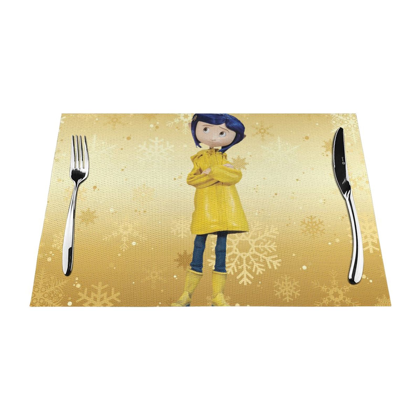 Animated Coraline Woven Placemats For Kitchen Dining Table Tabletop ...