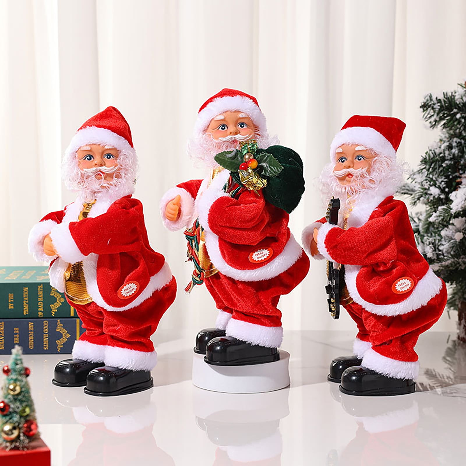 Animated Dancing Santa Claus Figure with Music, Battery Operated ...