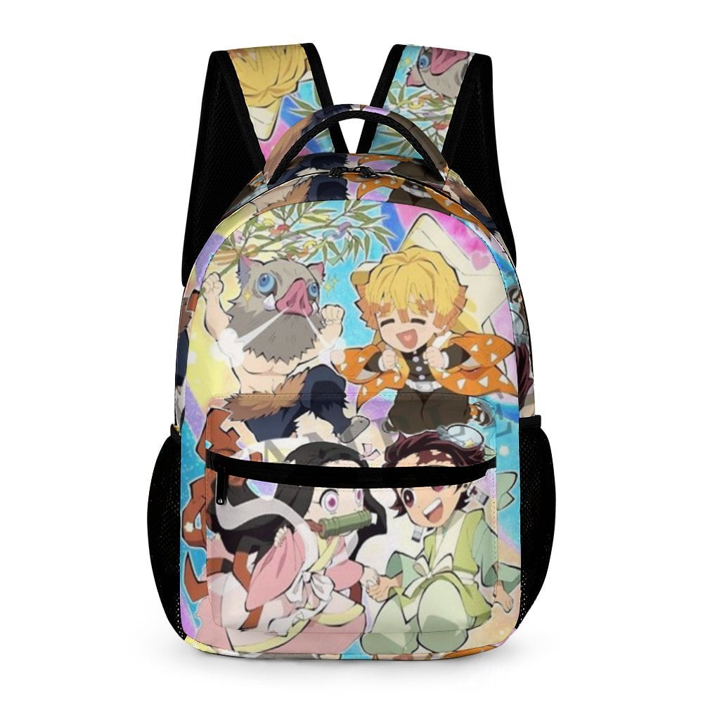 Animated Demon Slayer Backpack For Kids Adult School Student Book Bag ...