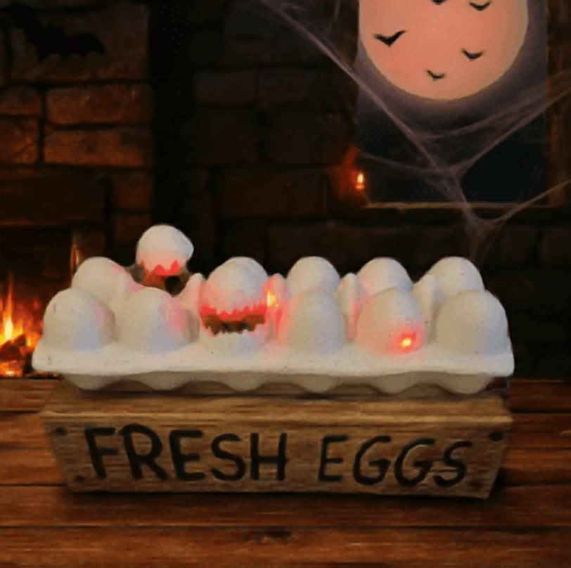 Animated Deviled Eggs, Halloween Spooky Zombie Chick with LED Lights ...