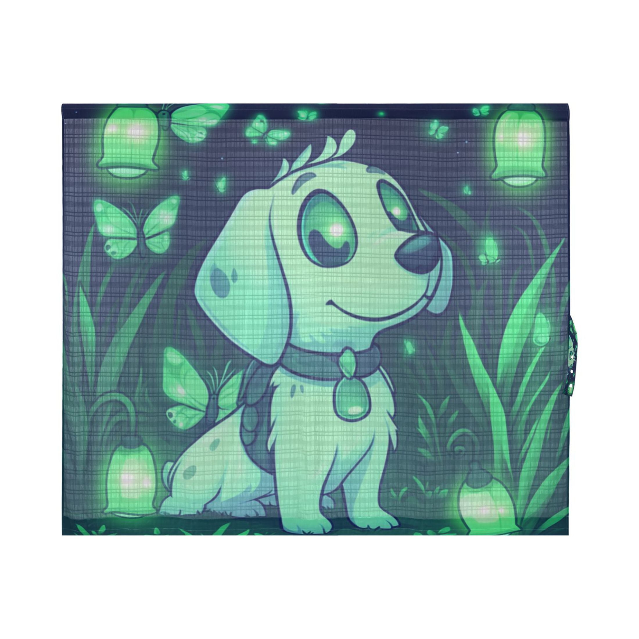 Animated Dog Door Curtain Blackout Thermal Insulated Door Side Curtain ...