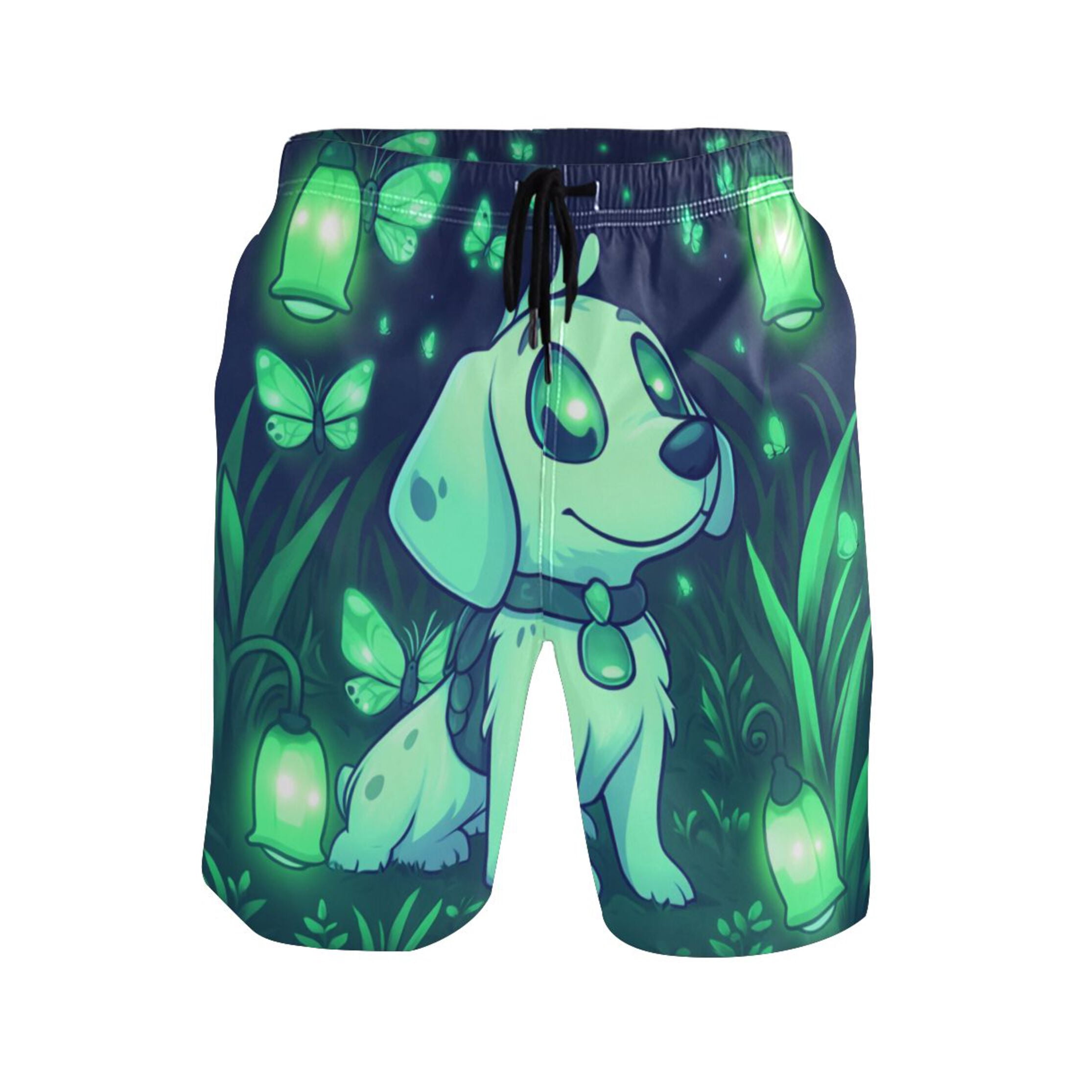 Animated Dog Mens Swim Trunks Quick Dry Board Shorts Breathable Fit ...