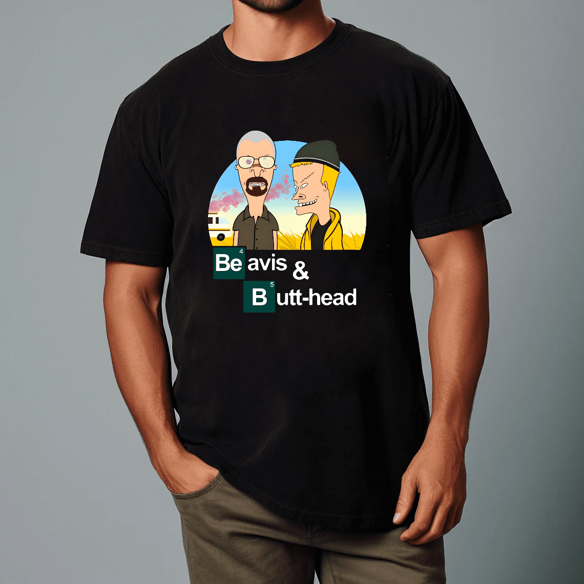 Animated Duo Meets Crime Drama Style Parody Humor Graphic Art Unisex T ...