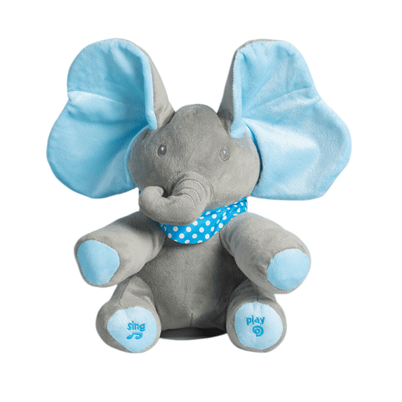 Animated Elephant Plush with Moving Ears and Sound Effects, Soft ...