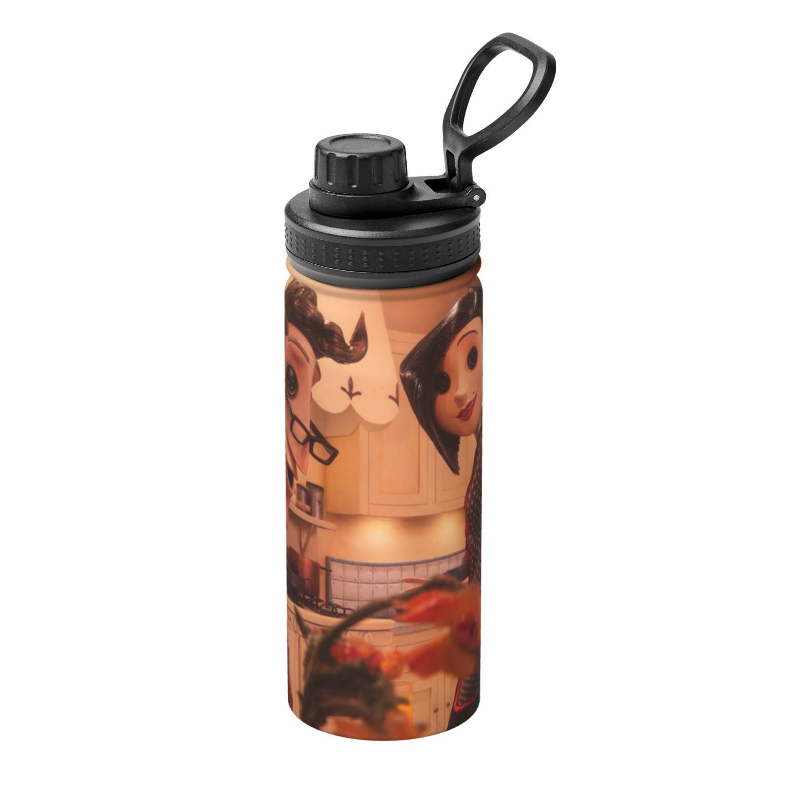 Animated Family Coraline Unisex Sports Insulated Water Bottles Kettle ...