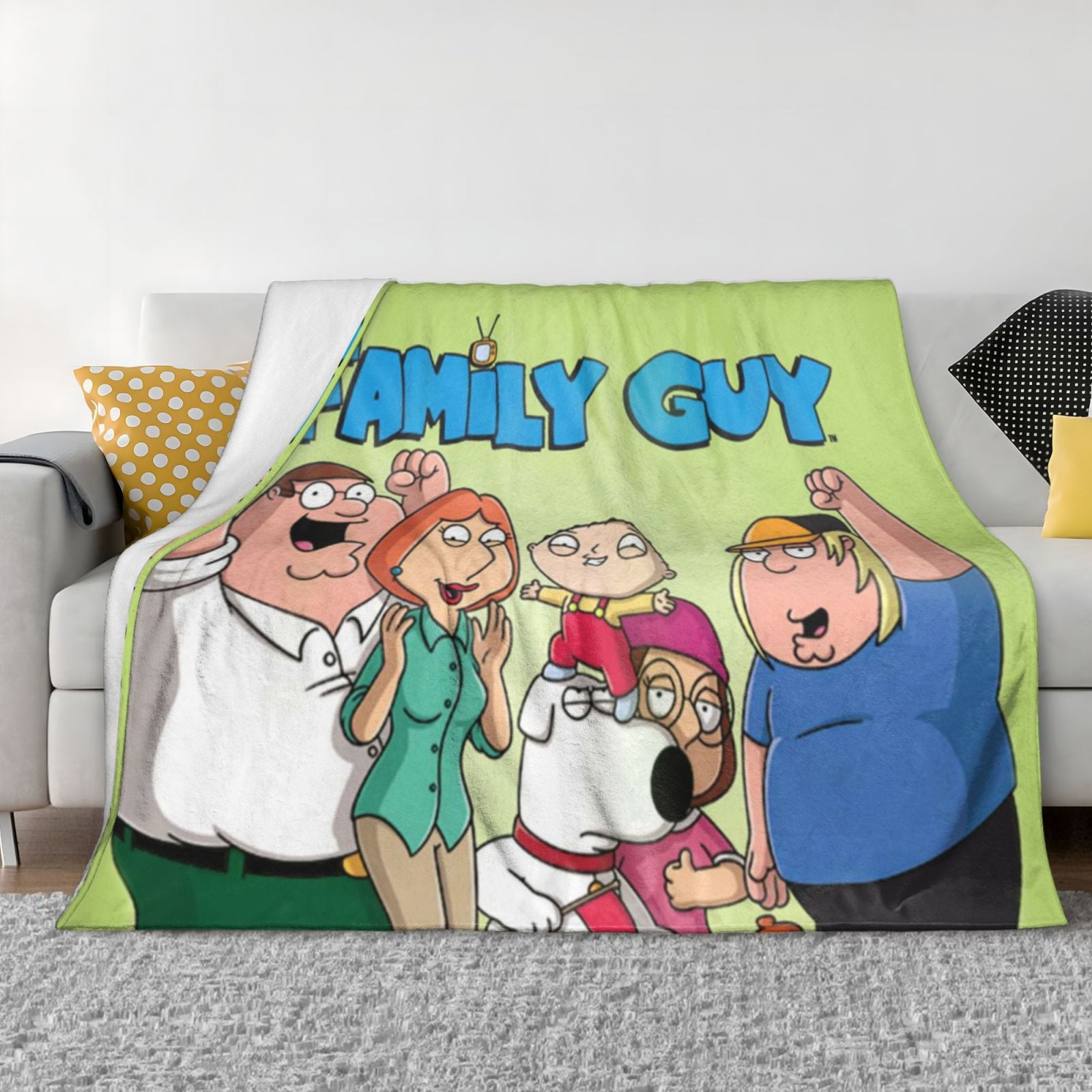 Animated Family Guy Flannel Blanket Ultra-Soft Micro Fleece Throw ...