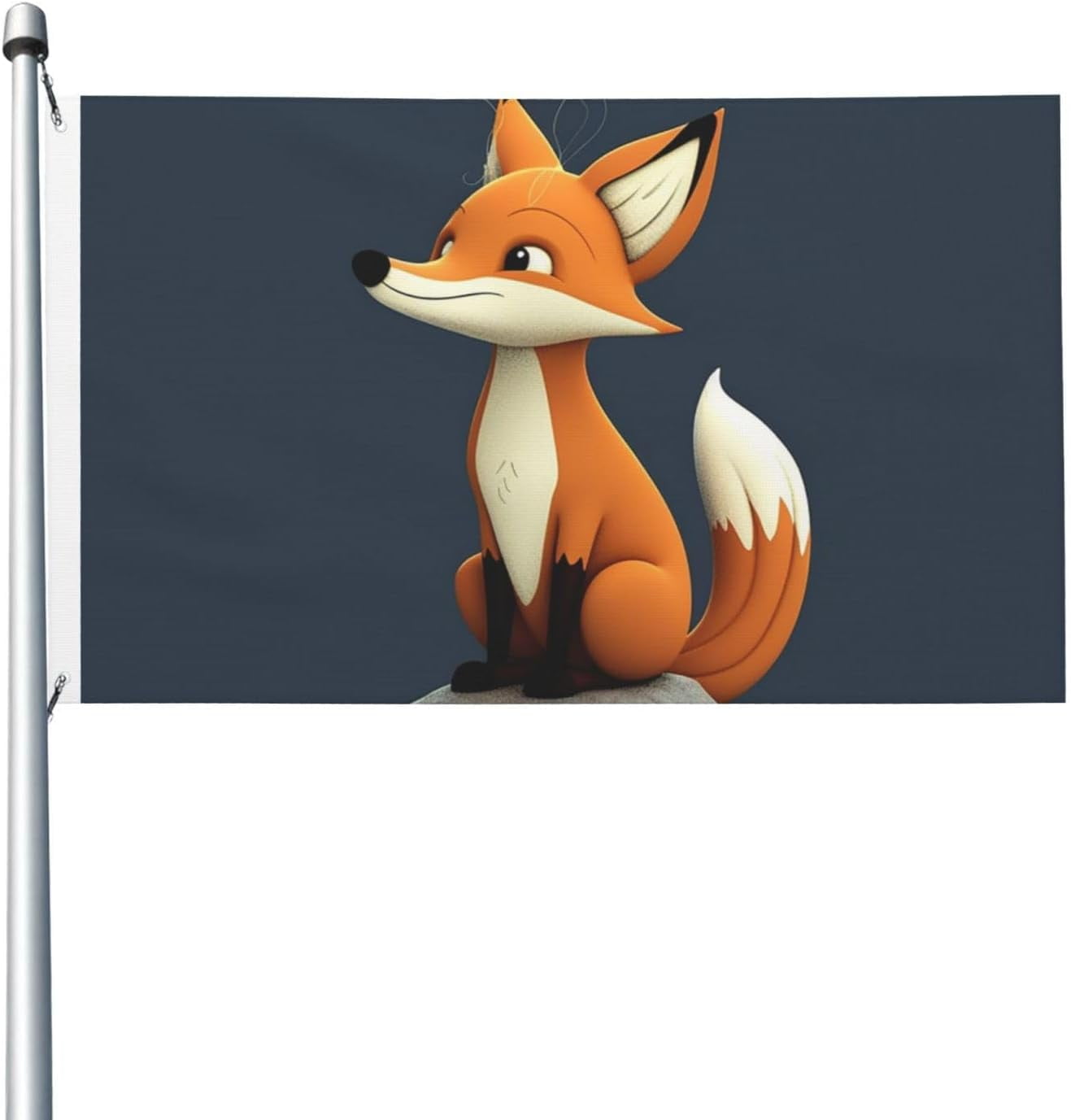 Animated Fox Flag Polyester Double Sided Garden Flags Welcome Yard ...