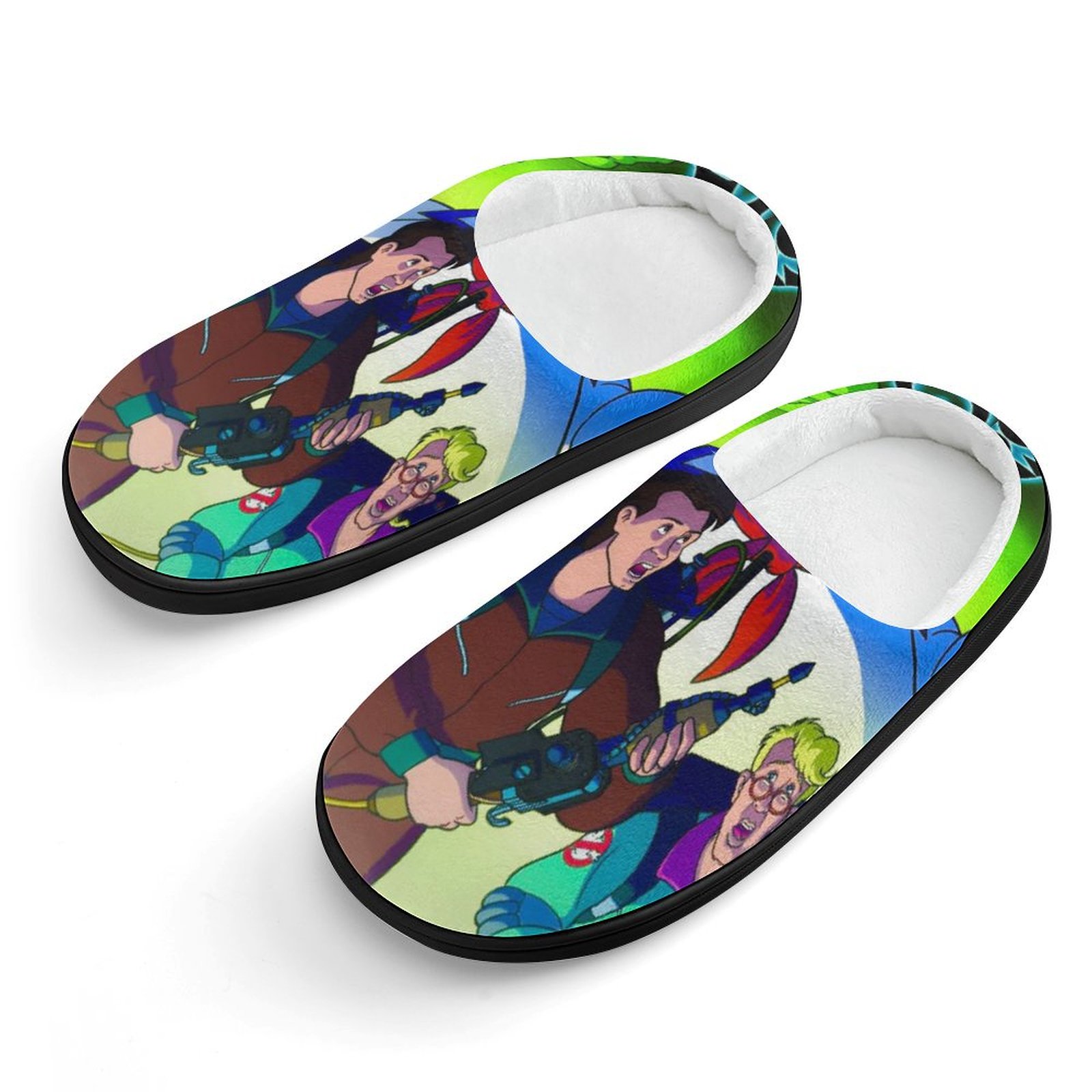 Animated Ghostbusters Kid's Cotton Slippers Winter Warm Soft Plush ...