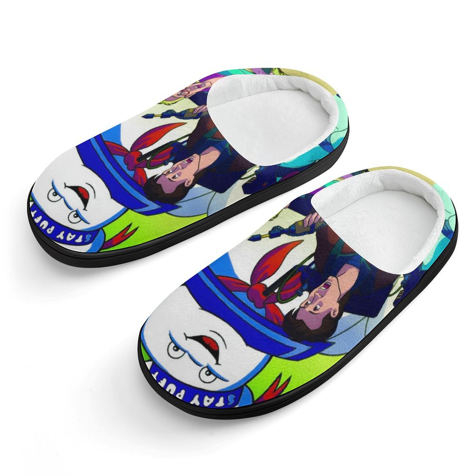 Animated Ghostbusters Kid's Cotton Slippers Winter Warm Soft Plush ...