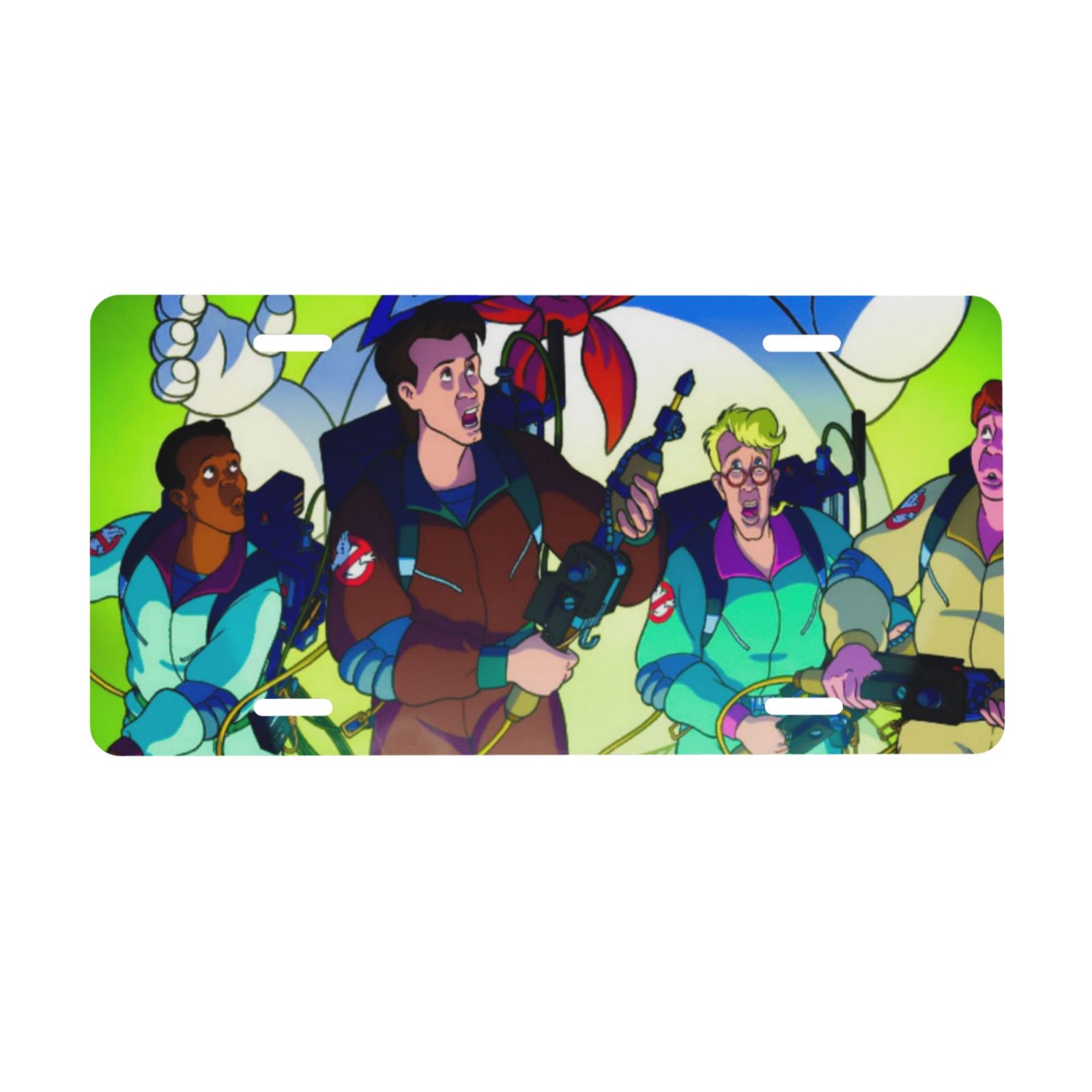 Animated Ghostbusters License Plate Cover Aluminum Novelty Vanity Tag ...