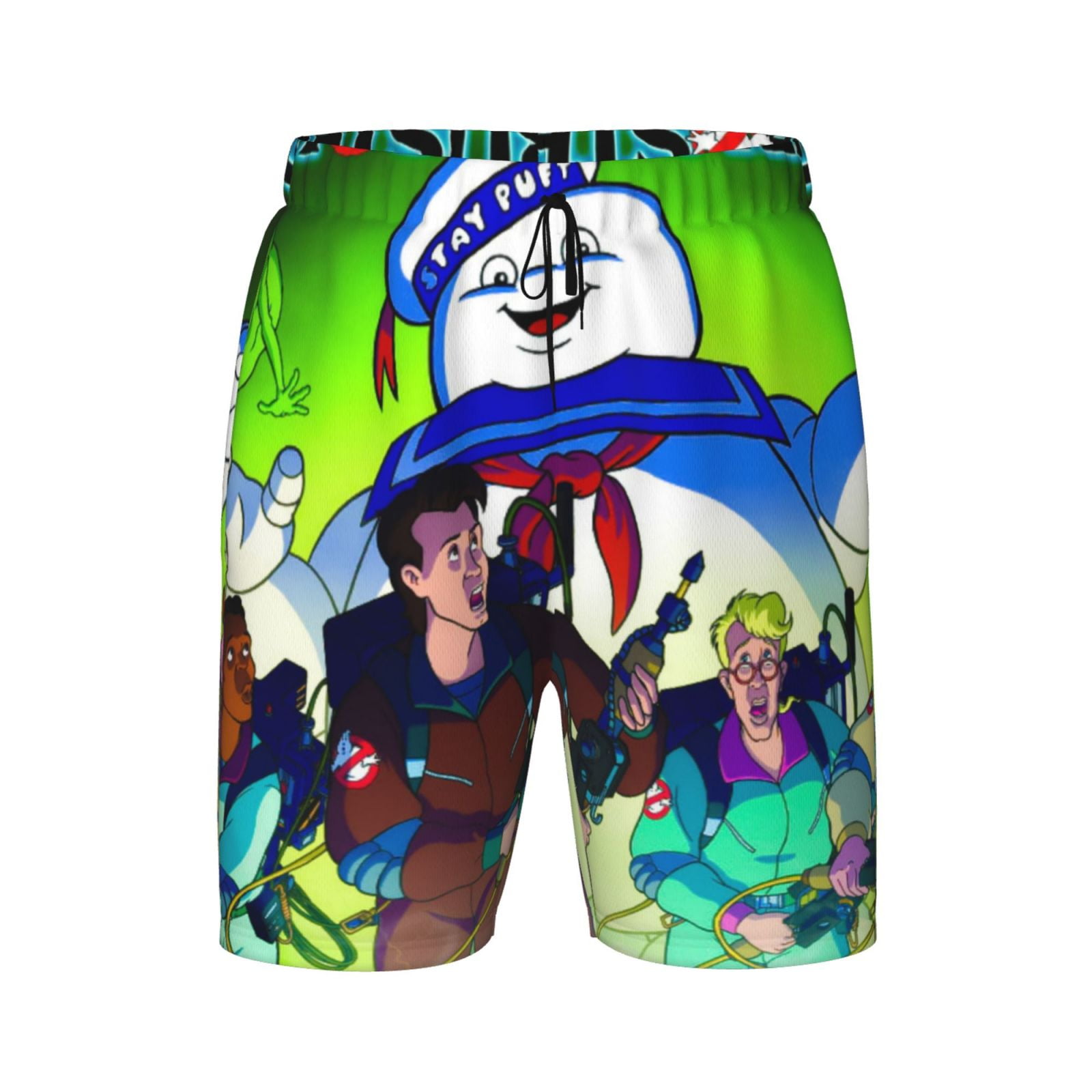 Animated Ghostbusters Teen Swim Trunks Summer Beach Board Shorts Quick ...